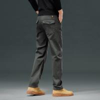 China Basic Washed Mid Waist mens pants wholesale Solid Color Slight Stretch Custom (P404) for sale