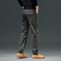 China Basic Washed Mid Waist mens pants wholesale Solid Color Slight Stretch Custom (P404) for sale