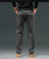China Basic Washed Mid Waist mens pants wholesale Solid Color Slight Stretch Custom (P404) for sale