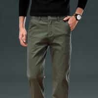 China Washed Mid Waist Youth Trend mens pants wholesale Slight Stretch Dark Green Dark Grey Custom (P402) for sale