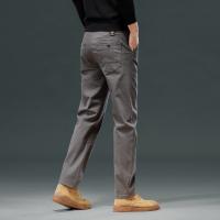 China Washed Mid Waist Youth Trend mens pants wholesale Slight Stretch Dark Green Dark Grey Custom (P402) for sale