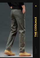 China Washed Mid Waist Youth Trend mens pants wholesale Slight Stretch Dark Green Dark Grey Custom (P402) for sale