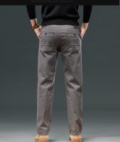China Washed Mid Waist Youth Trend mens pants wholesale Slight Stretch Dark Green Dark Grey Custom (P402) for sale