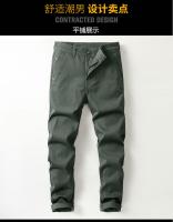 China Washed Mid Waist Youth Trend mens pants wholesale Slight Stretch Dark Green Dark Grey Custom (P402) for sale