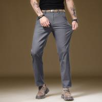 China Dark Green Dark Grey Washed Mid Waist Breathable mens pants wholesale Solid Color Youth Trend Custom (P402) for sale