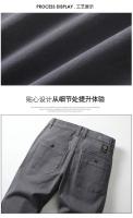 China Dark Green Dark Grey Washed Mid Waist Breathable mens pants wholesale Solid Color Youth Trend Custom (P402) for sale