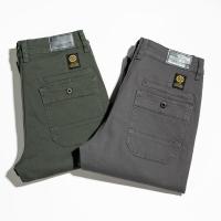 China Dark Green Dark Grey Daily Washed Mid Waist mens pants wholesale Solid Color Youth Trend Custom (P402) for sale