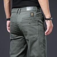 China Dark Green Dark Grey Daily Washed Mid Waist mens pants wholesale Solid Color Youth Trend Custom (P402) for sale
