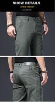 China Dark Green Dark Grey Daily Washed Mid Waist mens pants wholesale Solid Color Youth Trend Custom (P402) for sale