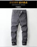 China Dark Green Dark Grey Daily Washed Mid Waist mens pants wholesale Solid Color Youth Trend Custom (P402) for sale