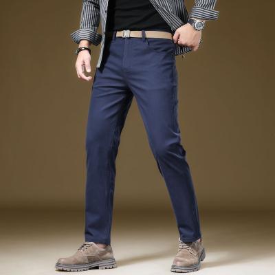 China Straight Pant Daily Washed Mid Waist mens pants wholesale Breathable Solid Color Custom (P407) for sale