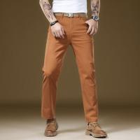 China Straight Pant Daily Washed Mid Waist mens pants wholesale Breathable Solid Color Custom (P407) for sale