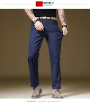 China Straight Pant Daily Washed Mid Waist mens pants wholesale Breathable Solid Color Custom (P407) for sale