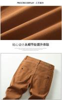 China Straight Pant Daily Washed Mid Waist mens pants wholesale Breathable Solid Color Custom (P407) for sale