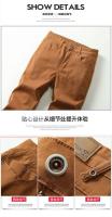China Straight Pant Daily Washed Mid Waist mens pants wholesale Breathable Solid Color Custom (P407) for sale