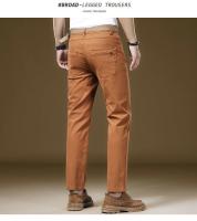 China Straight Pant Daily Washed Mid Waist mens pants wholesale Breathable Solid Color Custom (P407) for sale
