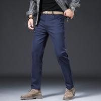 China Regular Daily Washed Mid Waist mens pants wholesale Solid Color Youth Trend Custom (P407) for sale