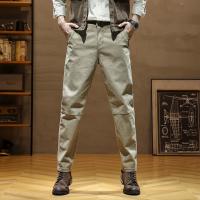 China #8311 Daily Washed Mid Waist jogger pants wholesale Grey Khaki Breathable Custom (HY601) for sale