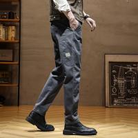 China #8311 Daily Washed Mid Waist jogger pants wholesale Grey Khaki Breathable Custom (HY601) for sale