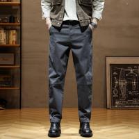 China #8311 Daily Washed Mid Waist jogger pants wholesale Grey Khaki Breathable Custom (HY601) for sale