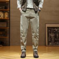 China #8311 Daily Washed Mid Waist jogger pants wholesale Grey Khaki Breathable Custom (HY601) for sale