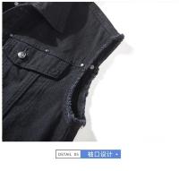 China Single Breasted Basic White Black Cotton 100% wholesale denim vest for Summer 2026 Metal Accent Custom (MJ580) for sale