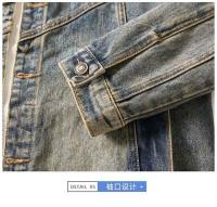 China Panel Daily Washed mens denim jacket wholesale Long Sleeve Lapel Collar Custom (JK772) for sale