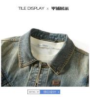 China Panel Daily Washed mens denim jacket wholesale Long Sleeve Lapel Collar Custom (JK772) for sale