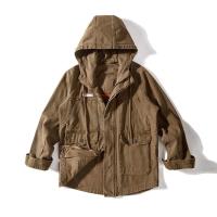 China Stand Collar Daily With Hood Fabric Hem mens casual leather jackets Cotton 100% Long Sleeve Custom (JK766) for sale