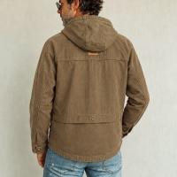 China Stand Collar Daily With Hood Fabric Hem mens casual leather jackets Cotton 100% Long Sleeve Custom (JK766) for sale