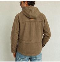 China Stand Collar Daily With Hood Fabric Hem mens casual leather jackets Cotton 100% Long Sleeve Custom (JK766) for sale