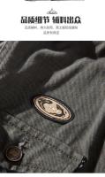 China Multi Pocket Daily Army Green Fabric Hem mens casual leather jackets Cotton 100% Long Sleeve Custom (JK758) for sale