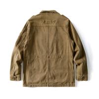 China Stand Collar Daily Fabric Hem Cotton 100% mens casual leather jackets Long Sleeve Multi Pocket Custom (JK757) for sale