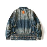 China Regular Daily Washed Long Sleeve mens denim jacket wholesale Lapel Collar Slash Pocket Custom (JK751) for sale