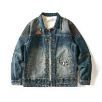 China Regular Daily Washed Long Sleeve mens denim jacket wholesale Lapel Collar Slash Pocket Custom (JK751) for sale