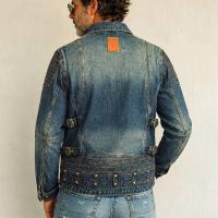 China Regular Daily Washed Long Sleeve mens denim jacket wholesale Lapel Collar Slash Pocket Custom (JK751) for sale