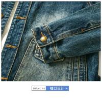 China Regular Daily Washed Long Sleeve mens denim jacket wholesale Lapel Collar Slash Pocket Custom (JK751) for sale