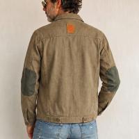 China Loose Fit Daily Fabric Hem Color Block mens casual leather jackets Cotton 100% Long Sleeve Custom (JK750) for sale