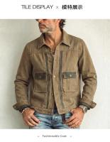 China Loose Fit Daily Fabric Hem Color Block mens casual leather jackets Cotton 100% Long Sleeve Custom (JK750) for sale
