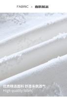 China White White Daily Washed french workwear jacket wholesale Fabric Hem Cotton 100% Custom (JK739) for sale