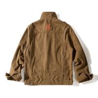 China Zipper Daily Fabric Hem Cotton 100% french workwear jacket wholesale Long Sleeve Lapel Collar Custom (CK779) for sale