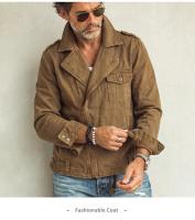 China Zipper Daily Fabric Hem Cotton 100% french workwear jacket wholesale Long Sleeve Lapel Collar Custom (CK779) for sale