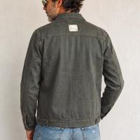 China Loose Fit Daily Army Green Fabric Hem french workwear jacket wholesale Color Block Cotton 100% Custom (CK775) for sale