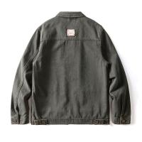 China Loose Fit Daily Army Green Fabric Hem french workwear jacket wholesale Color Block Cotton 100% Custom (CK775) for sale