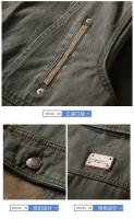 China Loose Fit Daily Army Green Fabric Hem french workwear jacket wholesale Color Block Cotton 100% Custom (CK775) for sale