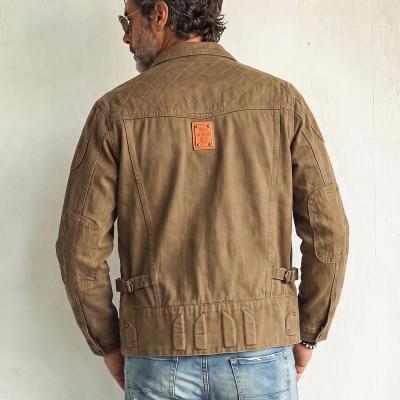 China Fabric Hem Khaki Daily Fabric Hem french workwear jacket wholesale Cotton 100% Long Sleeve Custom (JK763) for sale