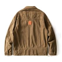 China Fabric Hem Khaki Daily Fabric Hem french workwear jacket wholesale Cotton 100% Long Sleeve Custom (JK763) for sale