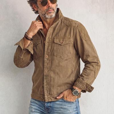 China Fabric Hem Daily Fabric Hem Cotton 100% french workwear jacket wholesale Long Sleeve Multi Pocket Custom (CK730) for sale