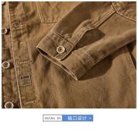 China Fabric Hem Daily Fabric Hem Cotton 100% french workwear jacket wholesale Long Sleeve Multi Pocket Custom (CK730) for sale