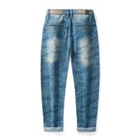 China Washed Mid Waist Regular Fit wholesale skinny jeans mens Urban Fashion Slight Stretch Custom (P473) for sale